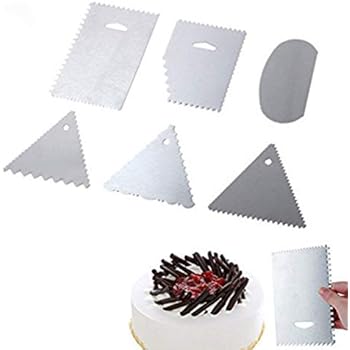 Amazon.com: JMAF New 6pcs Cake Scraper 430 stainless steel Decorating ...