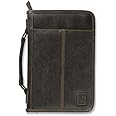 Aviator Bible Cover for Men, Zippered, with Handle, Leather Look, Brown ...