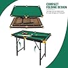 RedSwing 4-Foot Folding Pool Table, Adjustable Height Portable Billiard ...