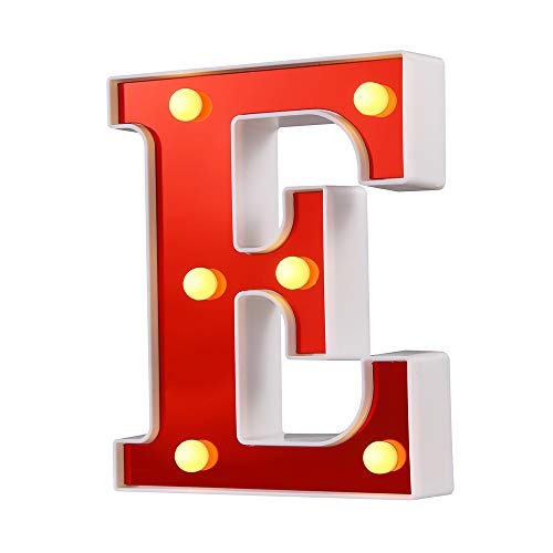 Samapet E LED Marquee Letter Lights 26 Alphabet Red Pleasent Indoor ...