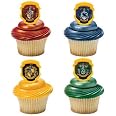 Amazon.com: Harry Potter - Hogwarts Houses Cupcake Rings - 24 pc by ...