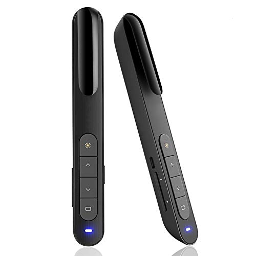AMERTEER Wireless Presenter, Green Light Rechargeable Presentation ...