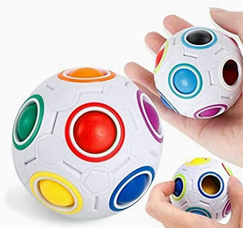 سعر Speed Magic Ball Cube 2.5 inches YJ Rainbow Puzzle Ball Cube, 12 ...