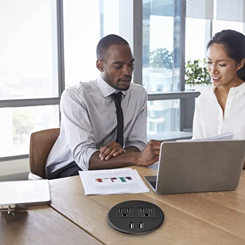 Haylink Power Grommet, Round Recessed Power Outlet Plug, 3.15 Inch Desk ...