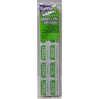 Amazon.com : Green Raffle Tickets 250 Count Prefolded - Made in USA ...