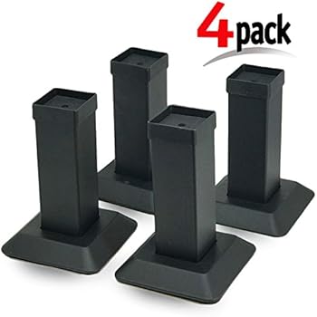 Amazon.com: 4" Steel Adjustable Bed Riser Legs, Set of 4: Home & Kitchen