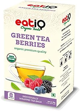 Eatiq Organic Foods Organic Green Tea Berries - 50gm (25 X 2gm) (Pack ...