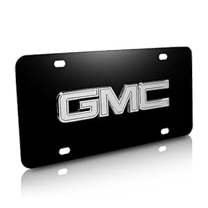 Amazon.com: General Motors GMC Chrome Logo Black Stainless Steel ...