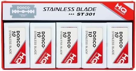 Dorco Double Edge Razor Blades â€“ Stainless Steel, Dispenser Box with ...