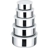 Amazon.com: 5 Pcs Stainless Steel Bowls Set Serving Bowls for Kitchen ...