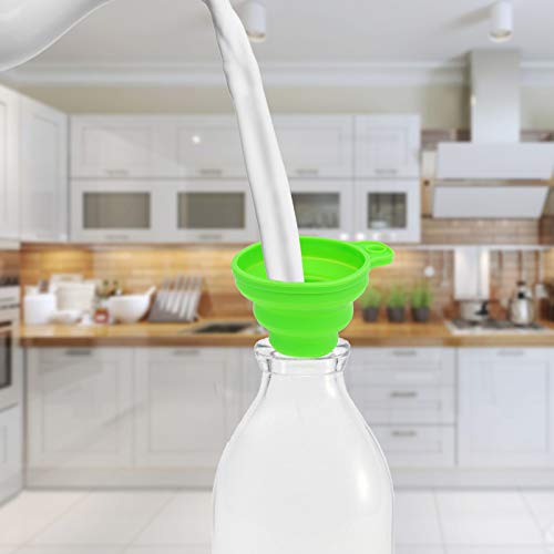 Mukum 13Pcs Silicone Collapsible Funnel Set Funnels for Filling Bottles Small and Large Foldable ...