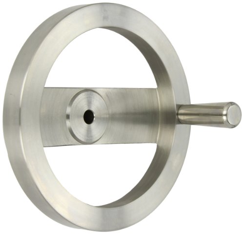 2 Spoked Stainless Steel 303 Dished Hand Wheel with Revolving Handle, 8 ...