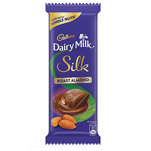 Cadbury Dairy Milk Silk Roasted Almonds Chocolate Bar, 143g (Pack of 3)