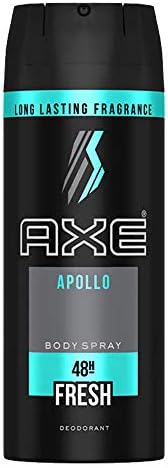 (PACK OF 6 CANS) Axe APOLLO Body Spray Deodorant. 48 HOUR ODOR ...