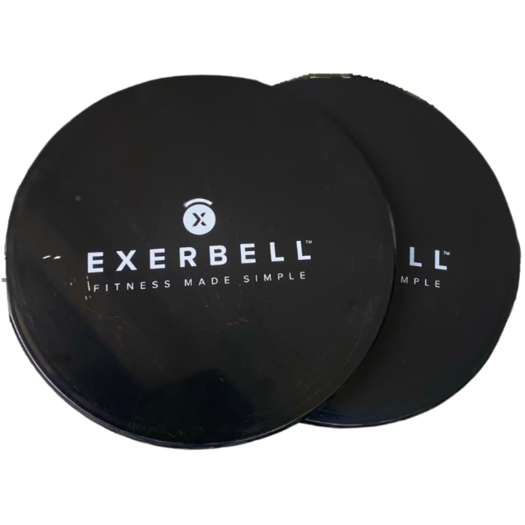 Exerbell Exercise Sliders Fitness Discs Black for Effective Training ...