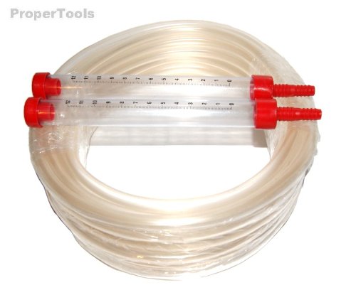 20 Metre Water Level (65ft) Gauge Kit with 3/8" Clear Flexible Hose and ...