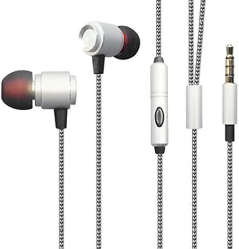 Amazon.com: Premium Sound Quality Wired Headset Metal Earbuds Earphones ...