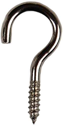 20 x Hooks and eyes 25mm net wire curtain screws - 10 x hooks & 10 x ...