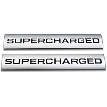 Amazon.com: 2x Metal Supercharged Logo Car Emblem Premium Auto Badge ...