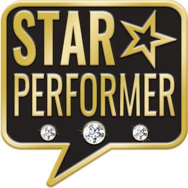 Amazon.com: Crown Awards 1" Star Performer Lapel Pin, Star Performance ...