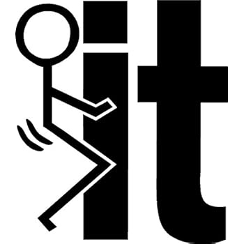 Amazon.com: Nostalgia Decals Fuck it Decal Black 5" x 4" in The United ...