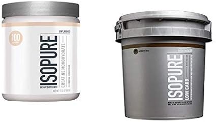 Amazon.com: Isopure Creatine Powder 500g, Unflavored and Low Carb, Keto ...