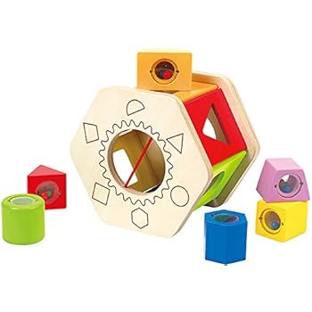Melissa & Doug Match and Roll Shape Sorter - Classic Wooden Toy: Amazon ...