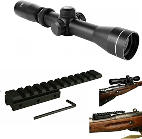 360 Tactical 2-7×32 Long Eye Relief Scope P4 with Low Profile Mosin ...