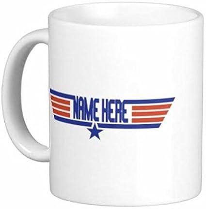 Amazon.com: Pair of Personalized Top Gun Pilot 15 oz Ceramic Coffee ...