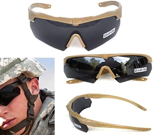 GALAXYLENSE ANSI Z87.1 Combat Tactical Military Ballistic EYE SHIELD ...