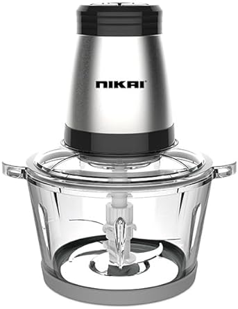 Nikai Mini Chopper 2 Speeds With Safety Switch | 2 Glass Bowl ...