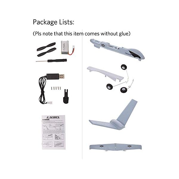 RC Airplanes FPV Wing 660mm Wingspan Glider 2 Channels 2.4Ghz RTF DIY ...