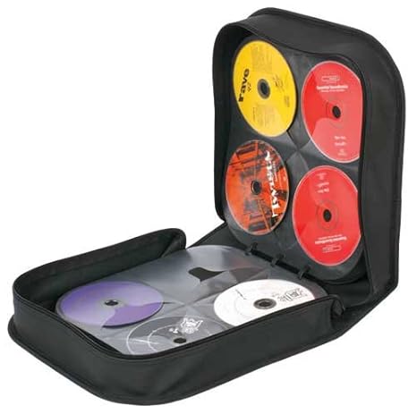 256 CD DVD DISC PORTABLE ZIP CARRY CASE STORAGE HOLDER: Amazon.co.uk ...