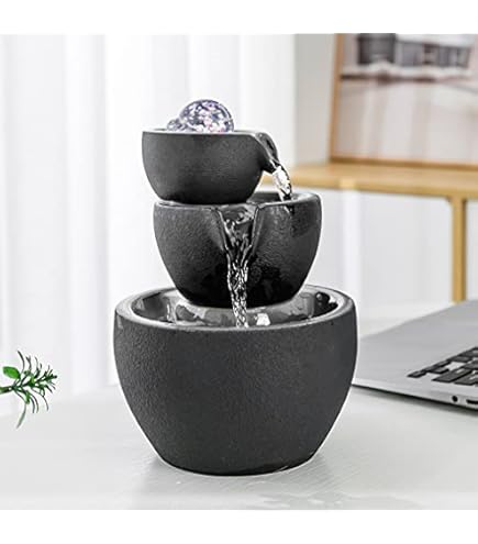 Tabletop Fountain Sunnydaze Ceramic Tabletop Water Fountain With Modern ...