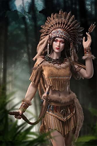 Fremego 1/6 Scale Female Action Figure,12inch Mohegan Huntress Attire ...