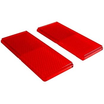 Amazon.com: HELLA 004412021 4412 Red Rectangular Reflex Reflector with ...