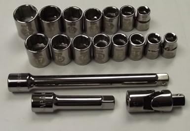 Napa 18pc. 3/8" Dr. Sockets 6221001 Metric & SAE USA: Amazon.com ...