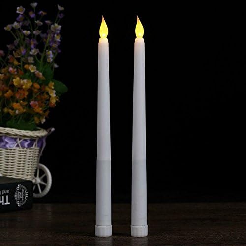ARDUX 28cm Long LED Flameless Taper Candles Battery Operated Electric ...