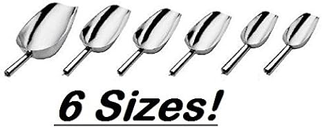 Amazon.com: Update International Set of 6 Sizes Scoops: 5 Ounce, 12 ...