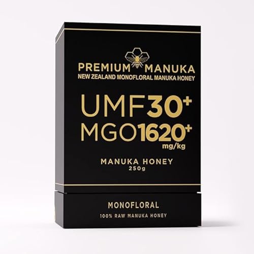 Premuim Manuka - (UMF 30+/MGO 1620+) - 8.8 Oz (250g Jar) - Authentic Raw New Zealand Manuka ...