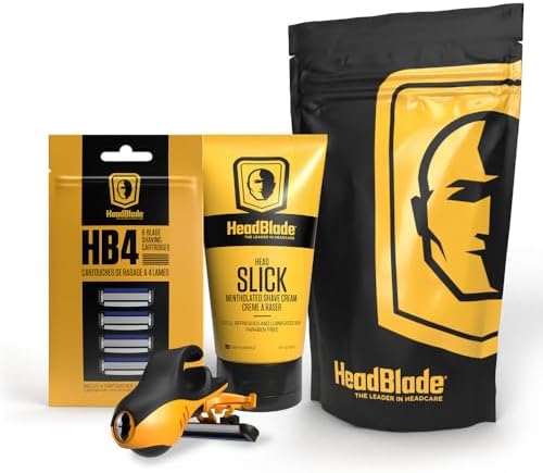 HeadBlade Moto Men's Head Shaving Starter Kit with 5oz HeadSlick ...