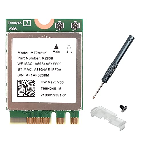 WiFi 6E M.2 2230 WiFi Network Card Dual Band 802.11ax BT5.2 MT7921K ...
