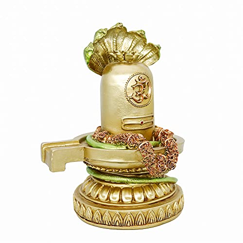 Hindu God Shiva Lingam A Man Performs A Ritual In Front Of The Altar