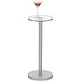Amazon.com: mDesign Glass Top Side/End Drink Table - Small Modern Round ...