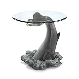Illuminated Metal Whale Side Table - The Green Head