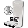Amazon.com: Coin Storage Tubes, Round Clear Plastic w/ Screw on Tops ...