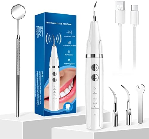 Plaque Remover for Teeth,Electric Teeth Cleaning Kit with LED Light ...