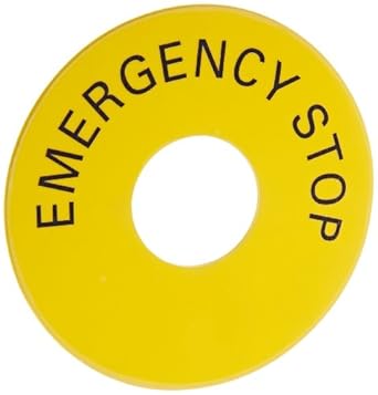 Siemens 52AAR Emergency Stop Backing Ring, 90mm, Yellow Chrome ...