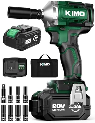 سعر KIMO 1/2 Cordless Impact Wrench with 814N.M Max Torque, 3 Mode ...