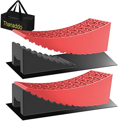Thanaddo Camper Leveler RV Leveling Blocks Ramp Kit with 2 Levelers, 2 ...